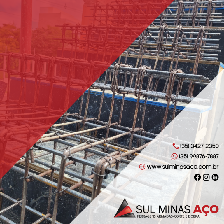 Ferragem armada sob medida na construção de escadas – Sul Minas Aço